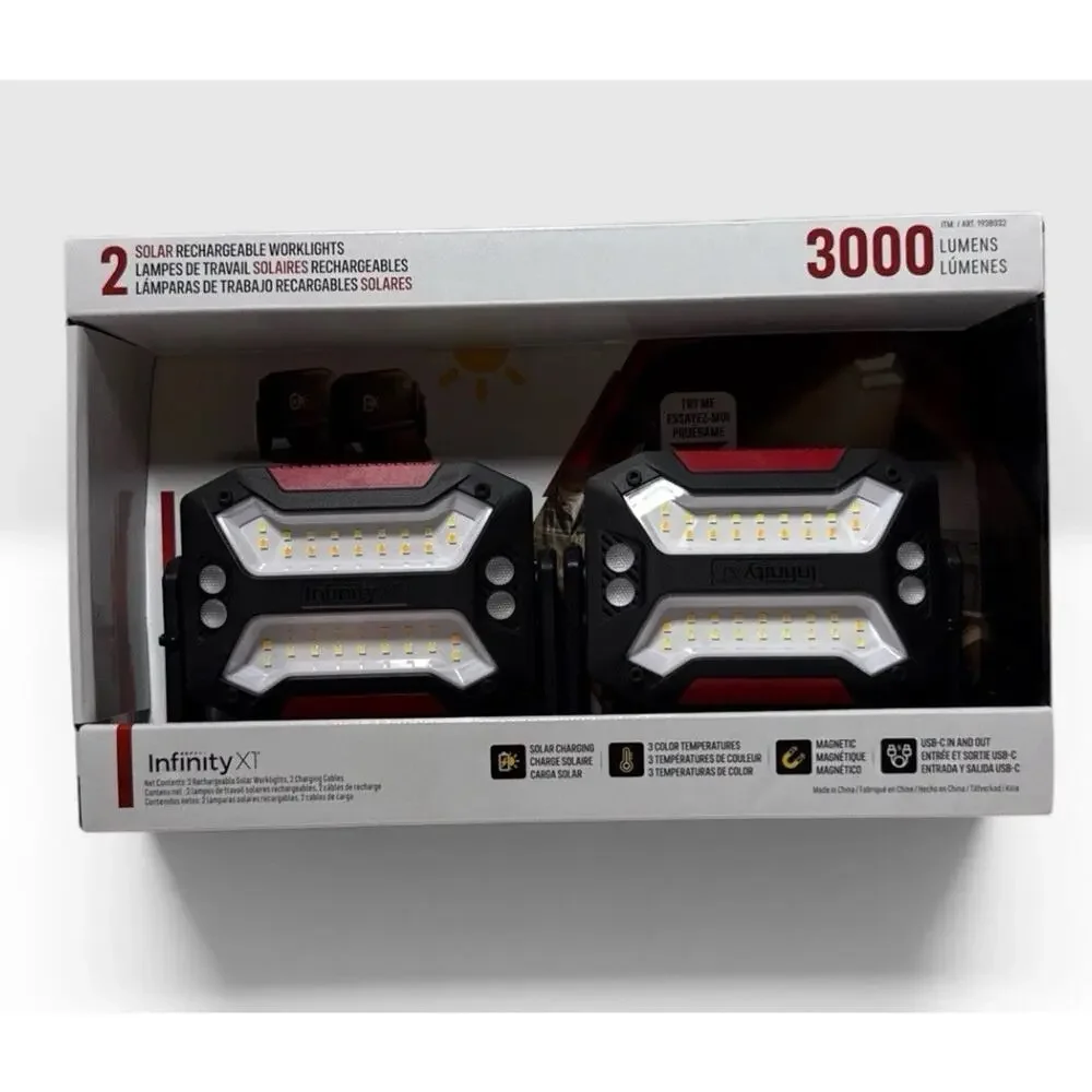 Other | Infinity X1 Dual Powered Solar Work Light 2pack Infinity X1 ...